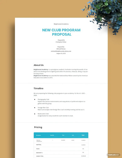 23+ Program Proposal Templates - Word, PDF, Google Docs, Apple Pages