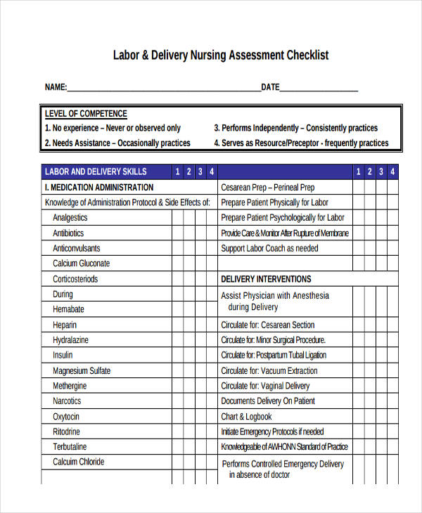 16+ Assessment Checklist Templates - Free Sample ,Example Format Download
