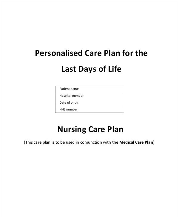 15+ Care Plan Templates - PDF | Google Docs | MS Word | Pages | Samples ...