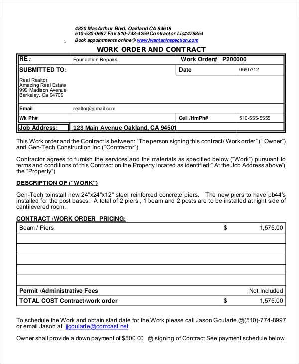 11+ Job Order Forms - Free Sample, Example Format Download