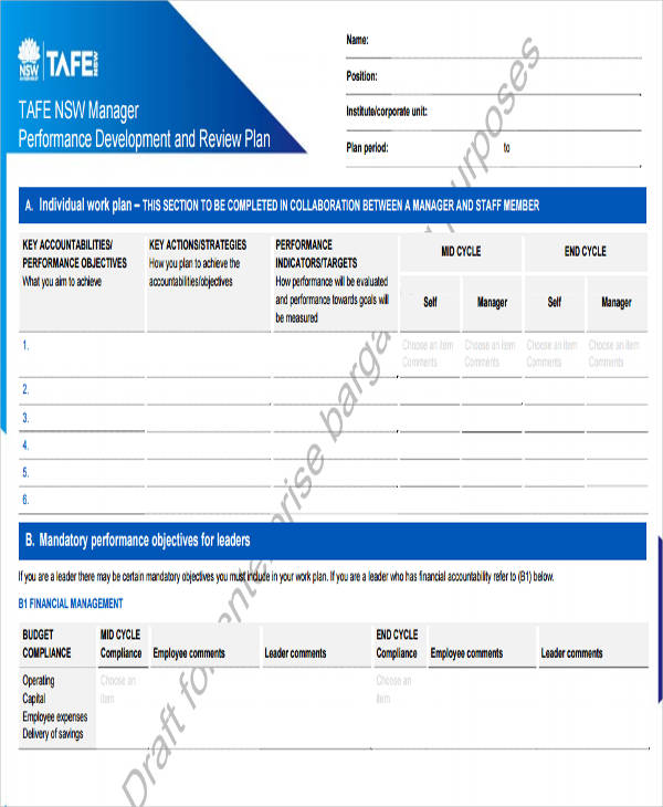 Performance Development Plan Template - 10+ Free Word, PDF Format Download