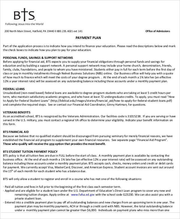 22+ Payment Plan Templates - Word, PDF