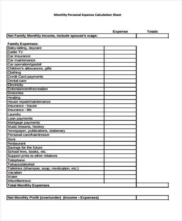 44 Expense Sheet Templates In PDF