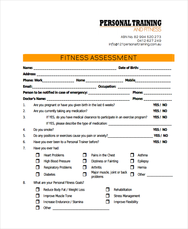 47 Assessment Form Examples Free Premium Templates