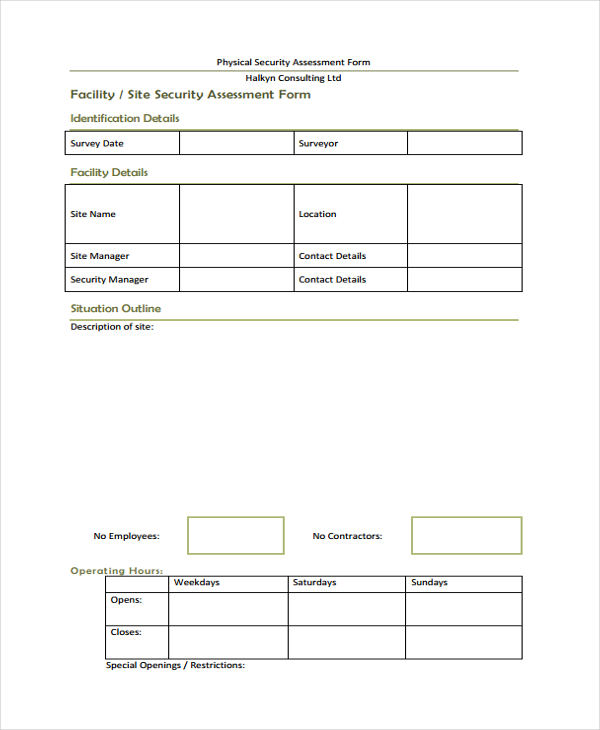 26+ Risk Assessment Form Templates