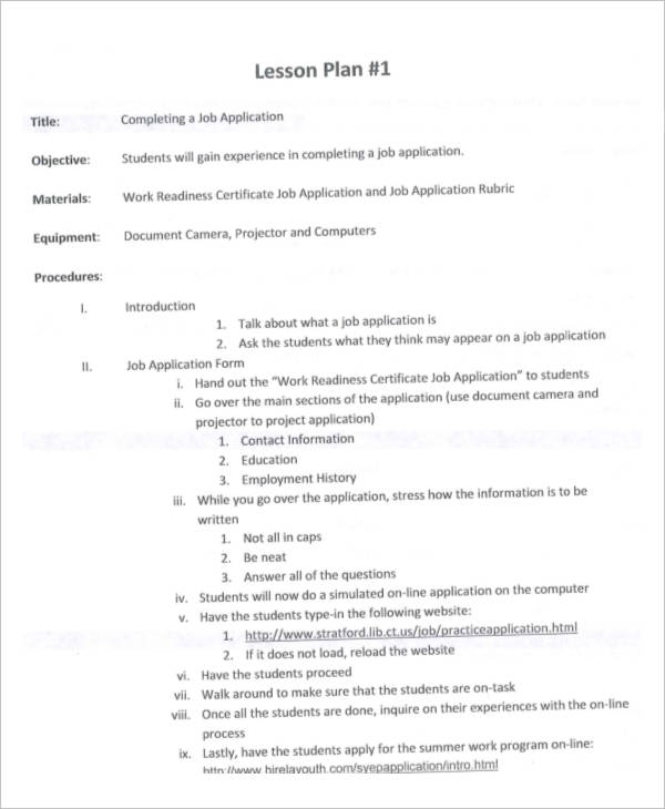 Job Plan Templates - 10+ Free Samples, Examples Format Download