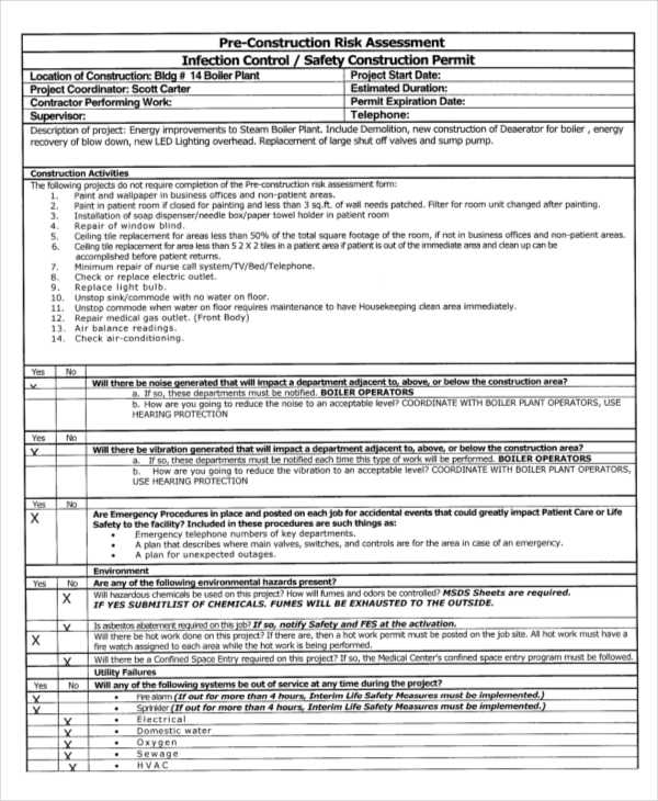 22+ Risk Assessment Forms in PDF