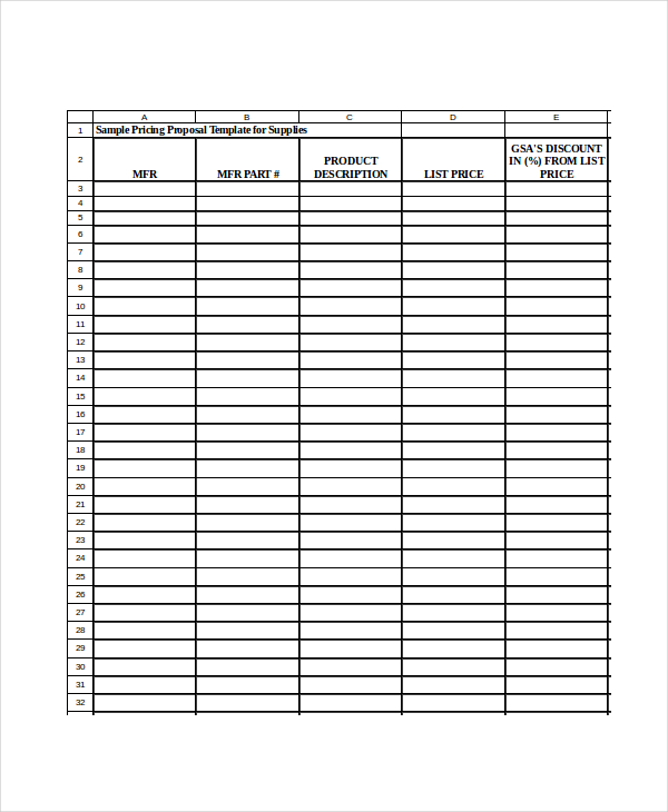 18+ Excel Proposal Templates - Free Sample, Example Format Download