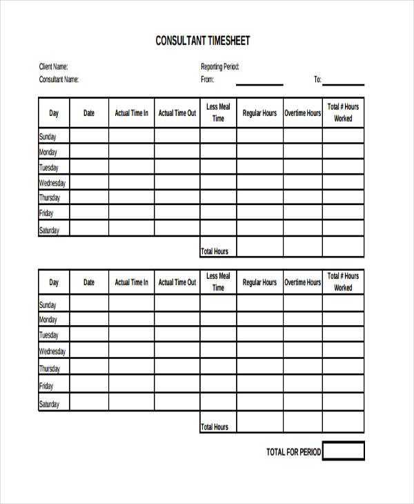 34 Free Timesheet Templates