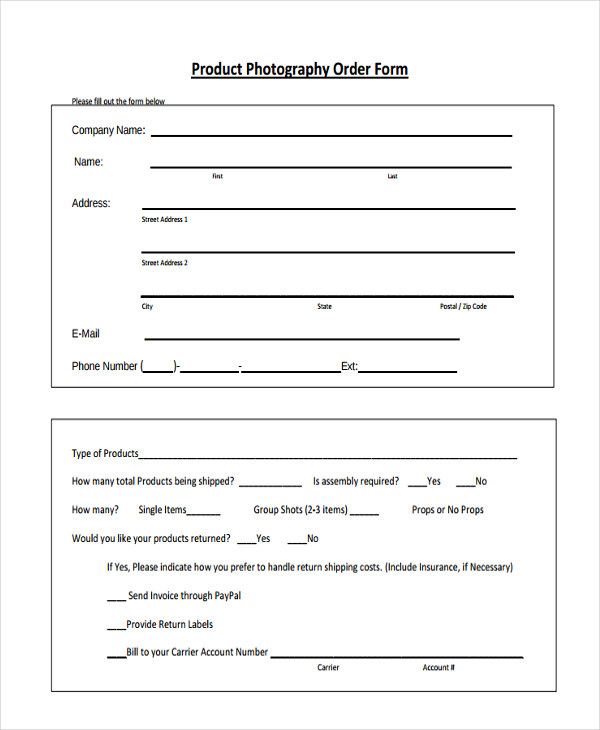28+ Order Forms in PDF
