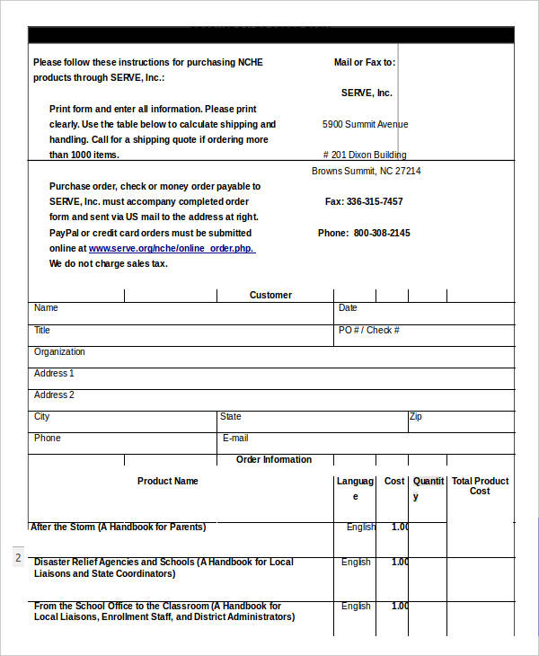 29+ Order Templates in Word