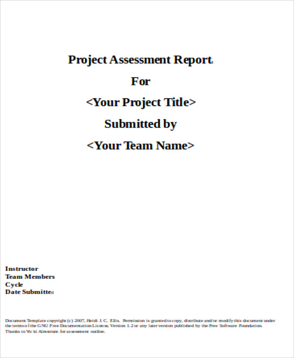 47+ Assessment Templates in Word, Pages, Docs, PDF