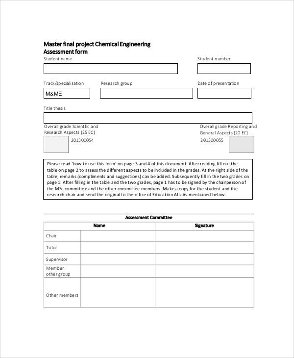 32+ Assessment Forms in PDF
