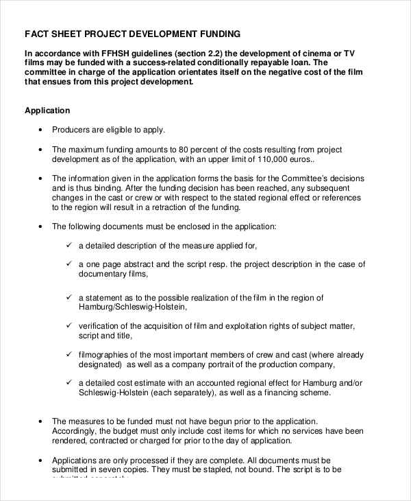 33 Fact Sheet Samples