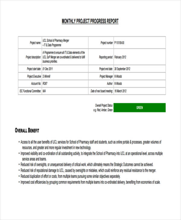 64 Monthly Report Samples Word Docs