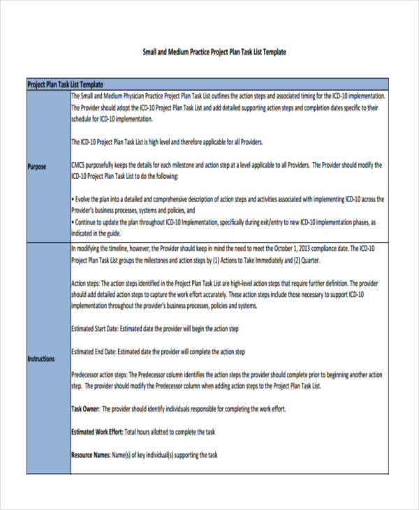 20+ Free Task List Templates