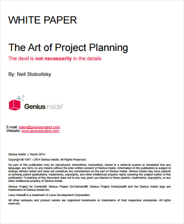 43+ Free White Paper Templates