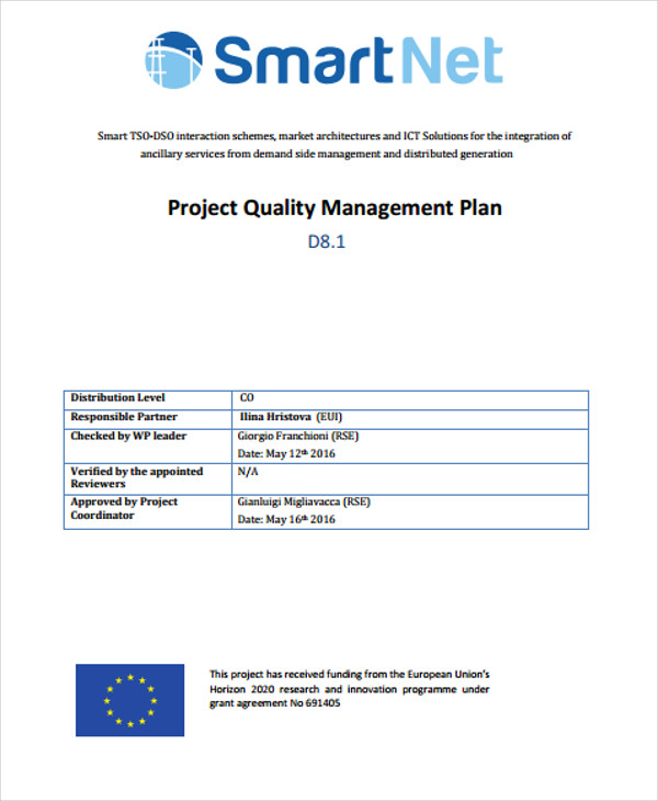 9+ Quality Management Plan Templates -Free PDF, Word Format Download