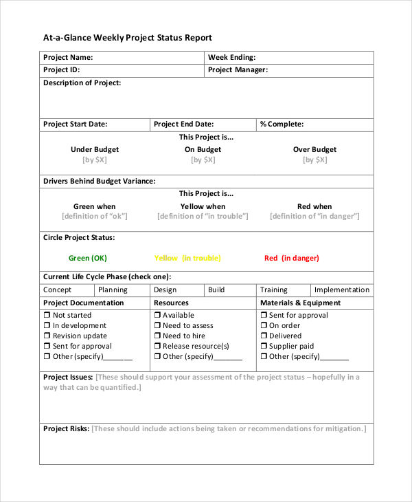 Free 49+ Weekly Report Templates- PDF, Word, Docs, Pages