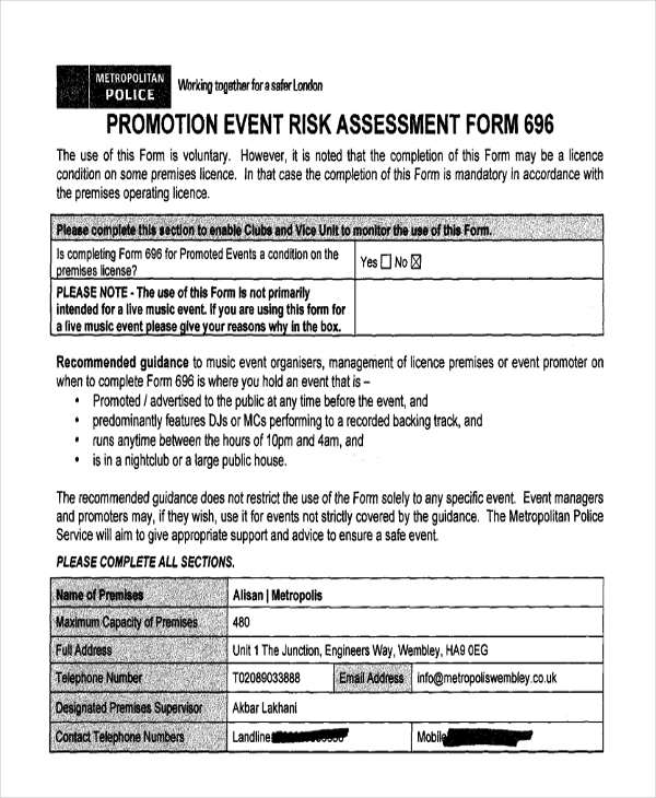 25+ Sample Risk Assessment Forms