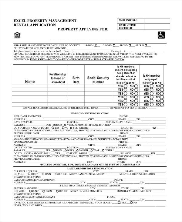 21+ Printable Rental Application Templates