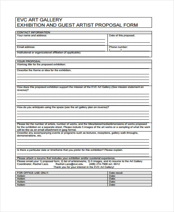 Exhibition Proposal Template - 12+ Free Sample, Example Format Download
