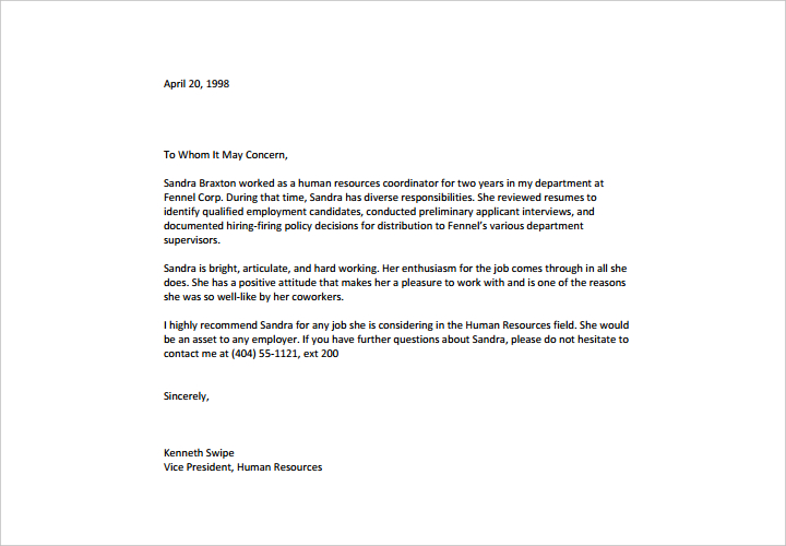 How To Write A Reference Letter For A Former Employee Cover Letter Abcatering