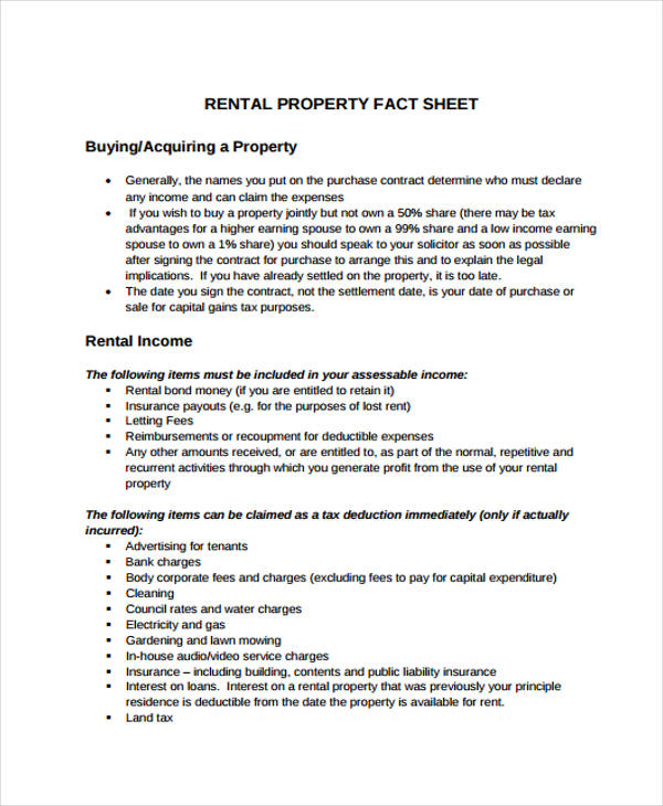 32 Fact Sheet Templates in PDF