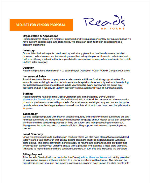Vendor Proposal