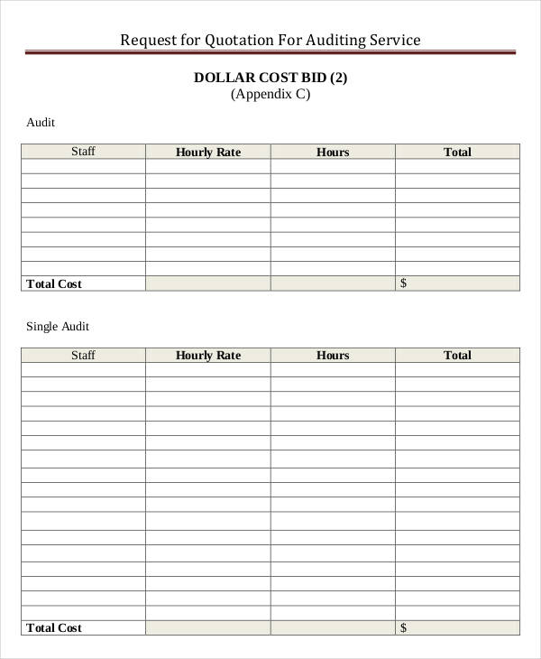 8+ Audit Quotation Templates - Word, PDF