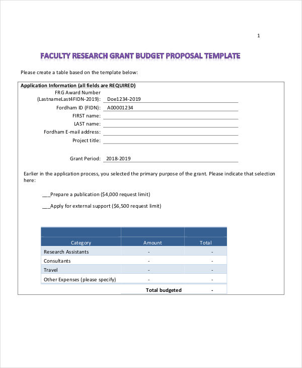 10+ Research Budget Templates - Word, PDF, Excel