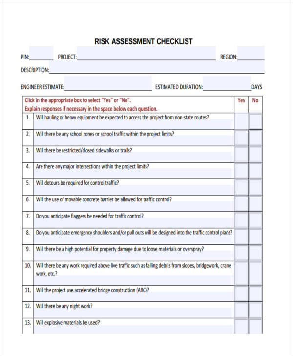 Assessment Checklist Template 11 Free Word Pdf Format Download Images
