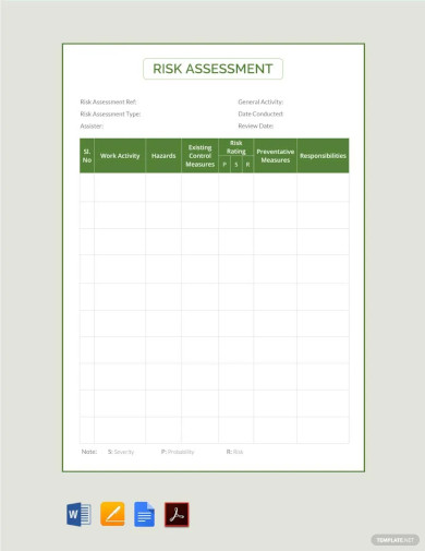 41+ Risk Assessment Templates in PDF