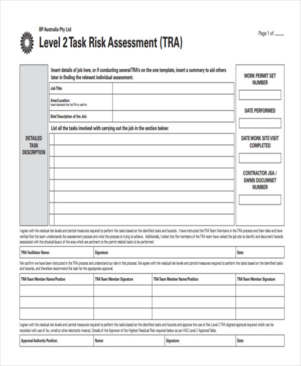 25+ Sample Risk Assessment Forms