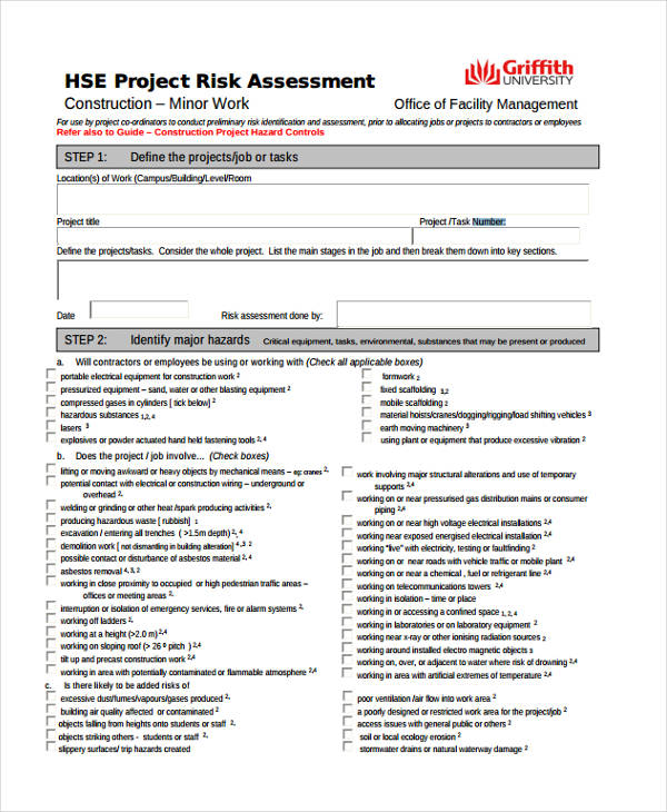 41+ Risk Assessment Templates in PDF
