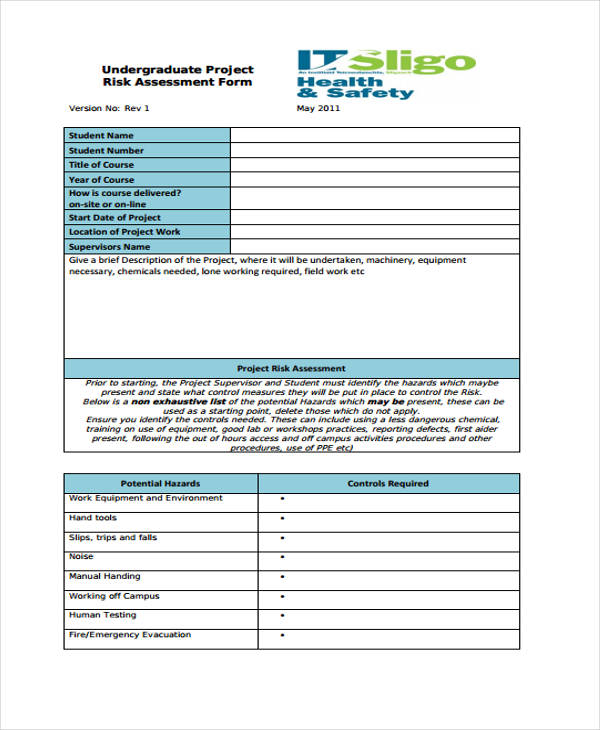 41+ Risk Assessment Templates in PDF