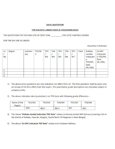 Sales Quotation Template - 13+ Free Word, PDF Format Downlaod