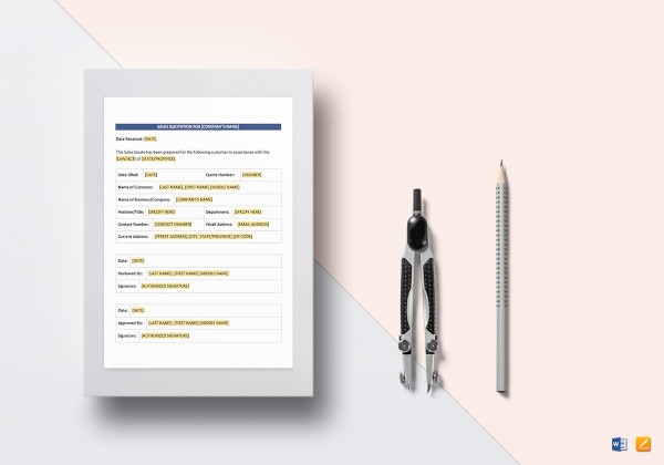 Sales Quotation Template - 13+ Free Word, PDF Format Downlaod
