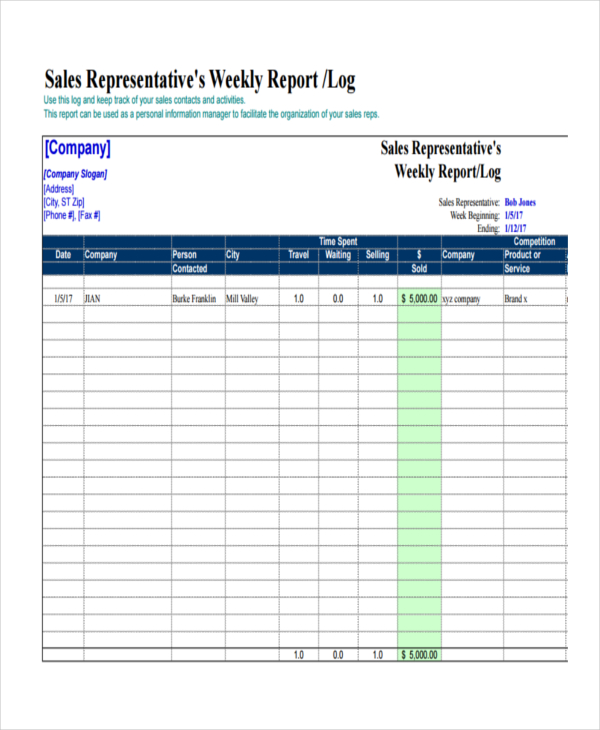 45+ Sample Weekly Report Templates - Word, PDF