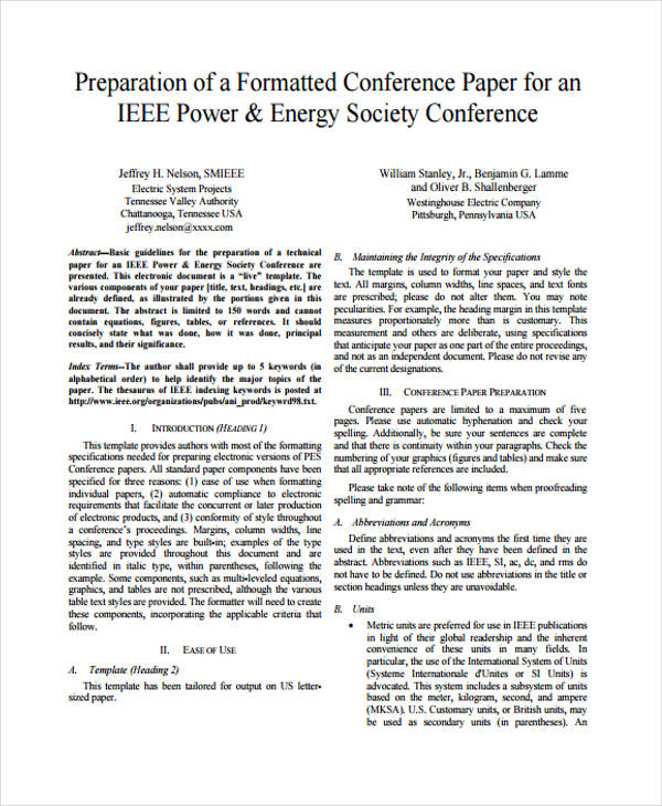 26+ Paper Format Templates -PDF
