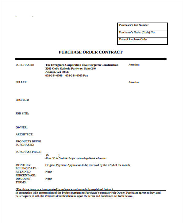 12+ Purchase Order Samples