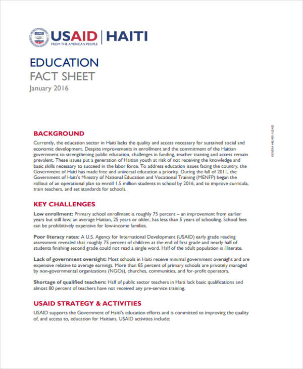 32 Fact Sheet Templates in PDF