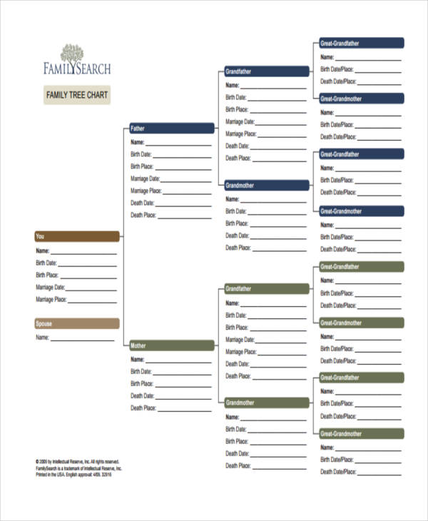 9 Family Tree Chart Templates Free Samples Examples Format Download