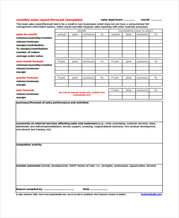 39+ Monthly Report Templates in PDF