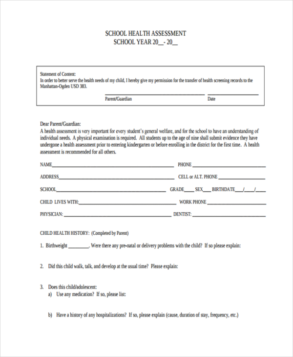 47+ Assessment Form Examples
