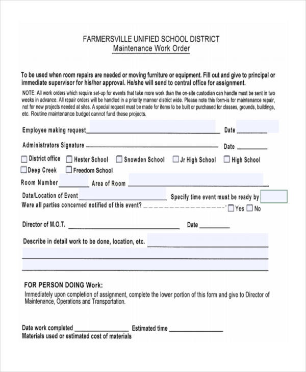 31+ Work Order Formats - Word, PDF, Docs