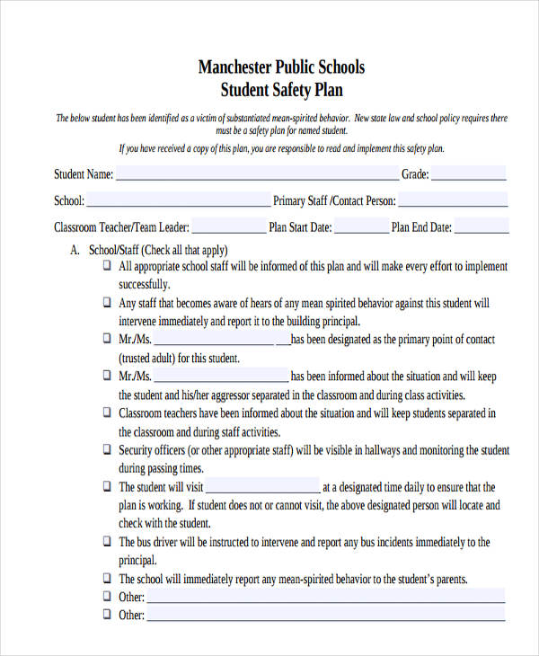 31 Safety Plan Samples Google Docs MS Word Apple Pages 31 Safety Plan Samples Google Docs MS Word Apple Pages