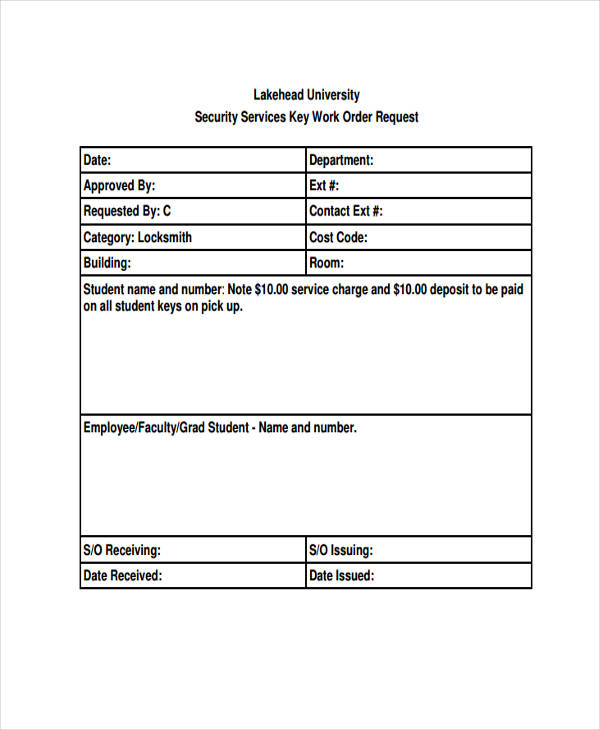 31+ Work Order Formats - Word, PDF, Docs