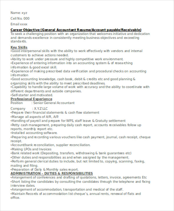 26 Accountant Resume Templates PDF DOC