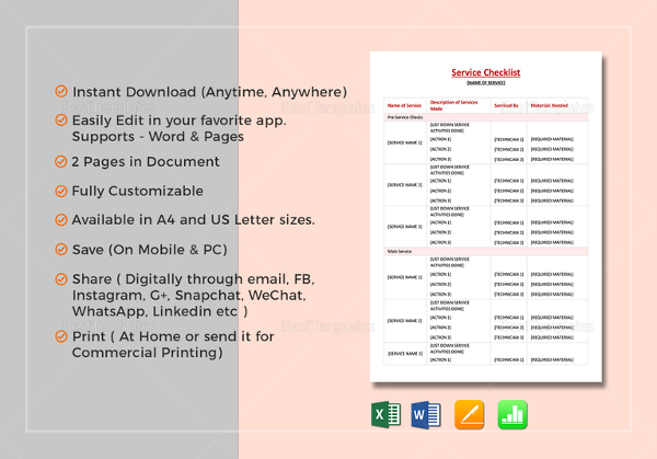 32+ Maintenance Checklist Templates - Word, PDF, Google Docs